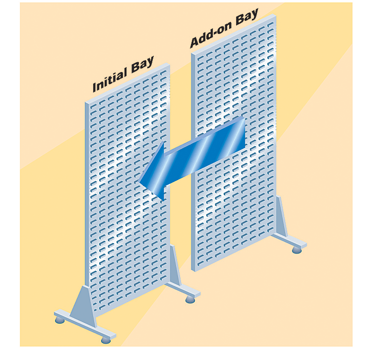 Add-On Unit For Double Sided Free Standing Louvre Panel | Linbin ...