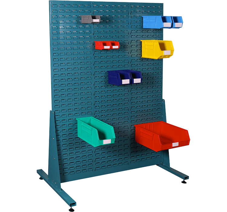 Double Sided - Free Standing Louvre Panel | Linbin® Storage Bins & Kits