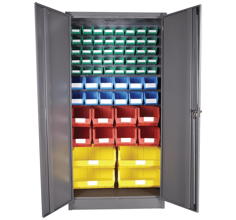 Louvre Panel & Linbin® Storage Bin Cabinet Kit 3 | Linbin® Storage Bins ...