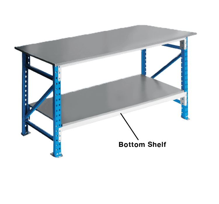 Industrial Workbench - Bottom Shelf Only | Shelving & Racking