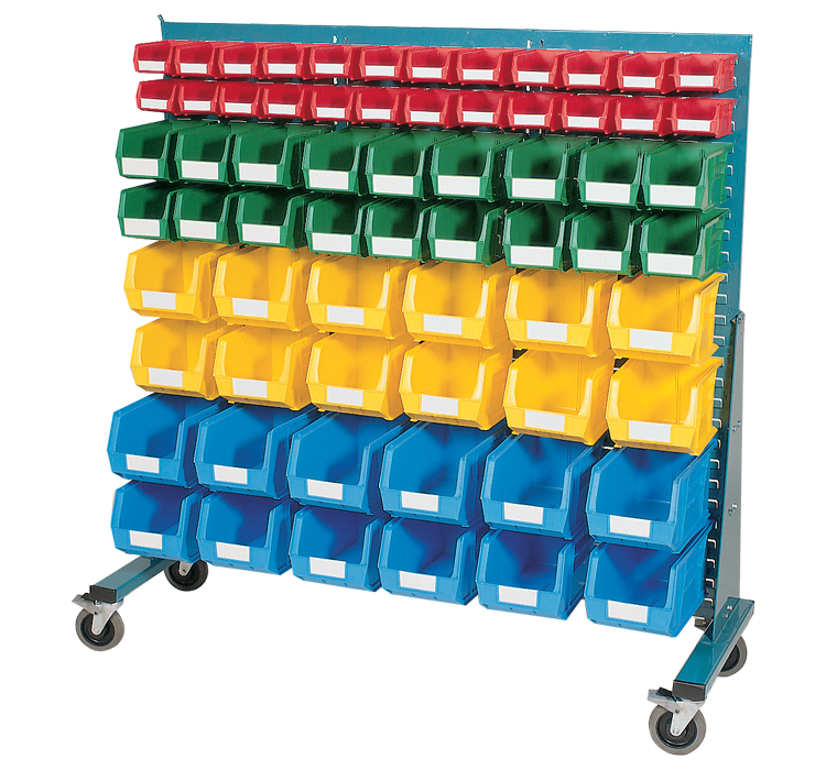 Double-sided Freestanding Mobile Panel Kit 2 | Linbin® Storage Bins & Kits