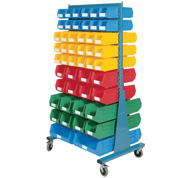 Double-sided Freestanding Mobile Panel Kit 1 | Linbin® Storage Bins & Kits